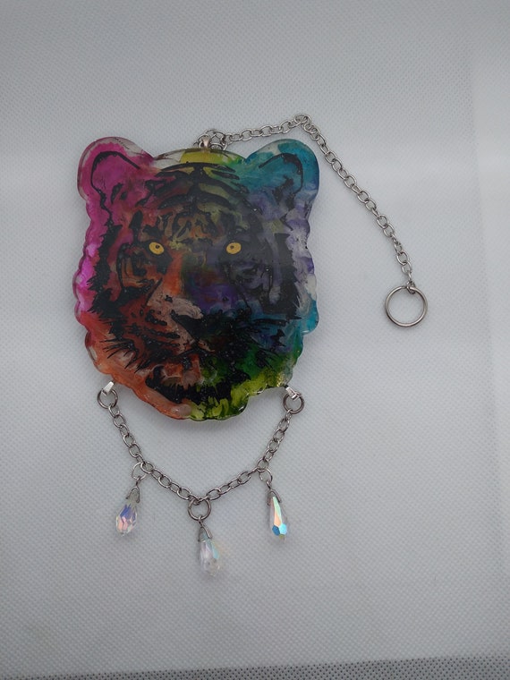 Rainbow Tiger Wall Hanging | Etsy