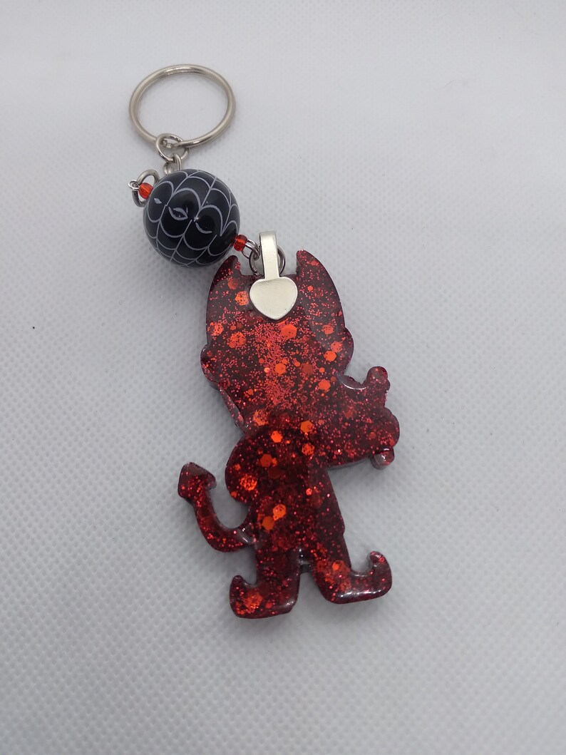 Costumed Devil Boy Keychain - Etsy
