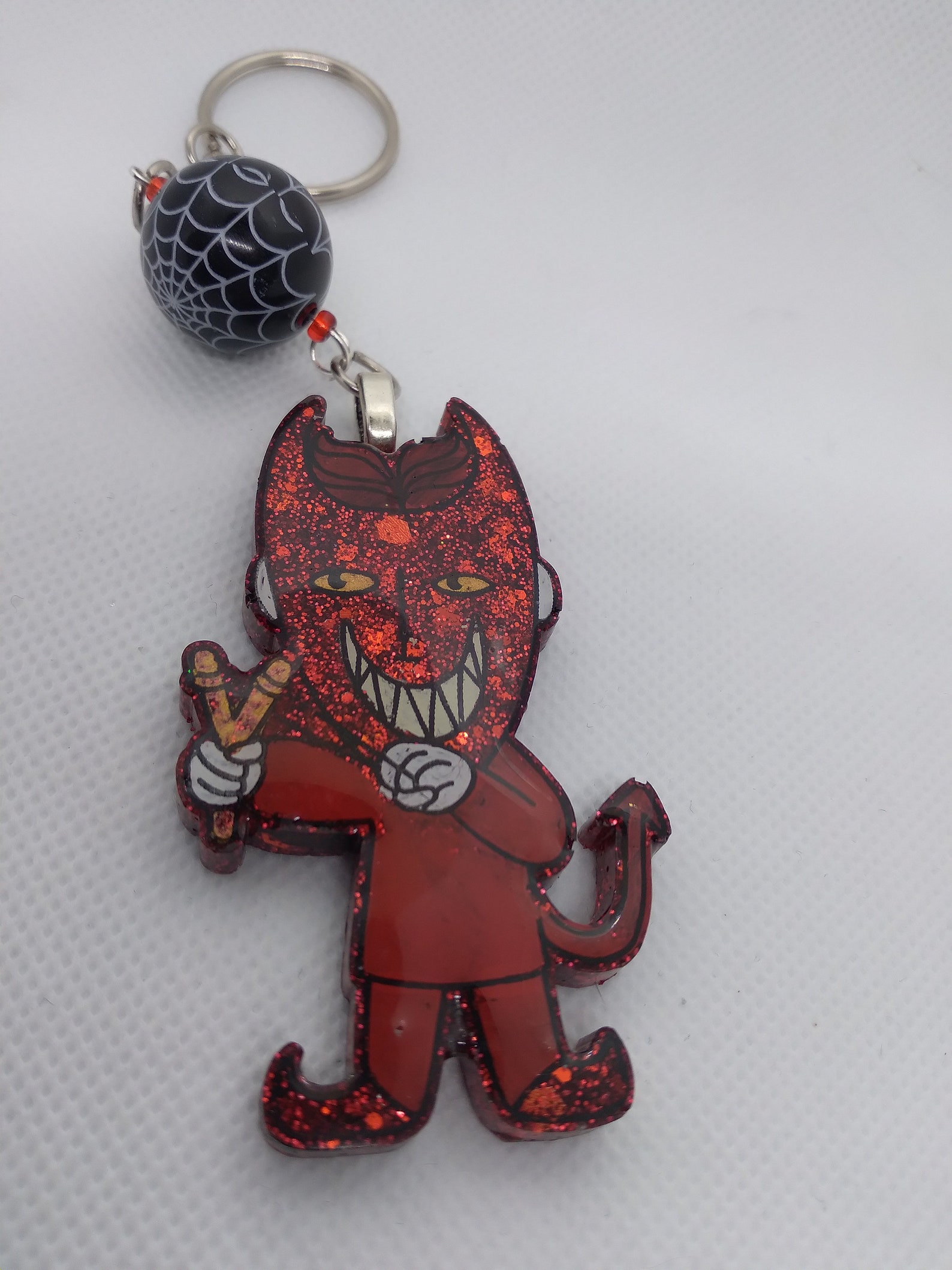 Costumed Devil Boy Keychain - Etsy