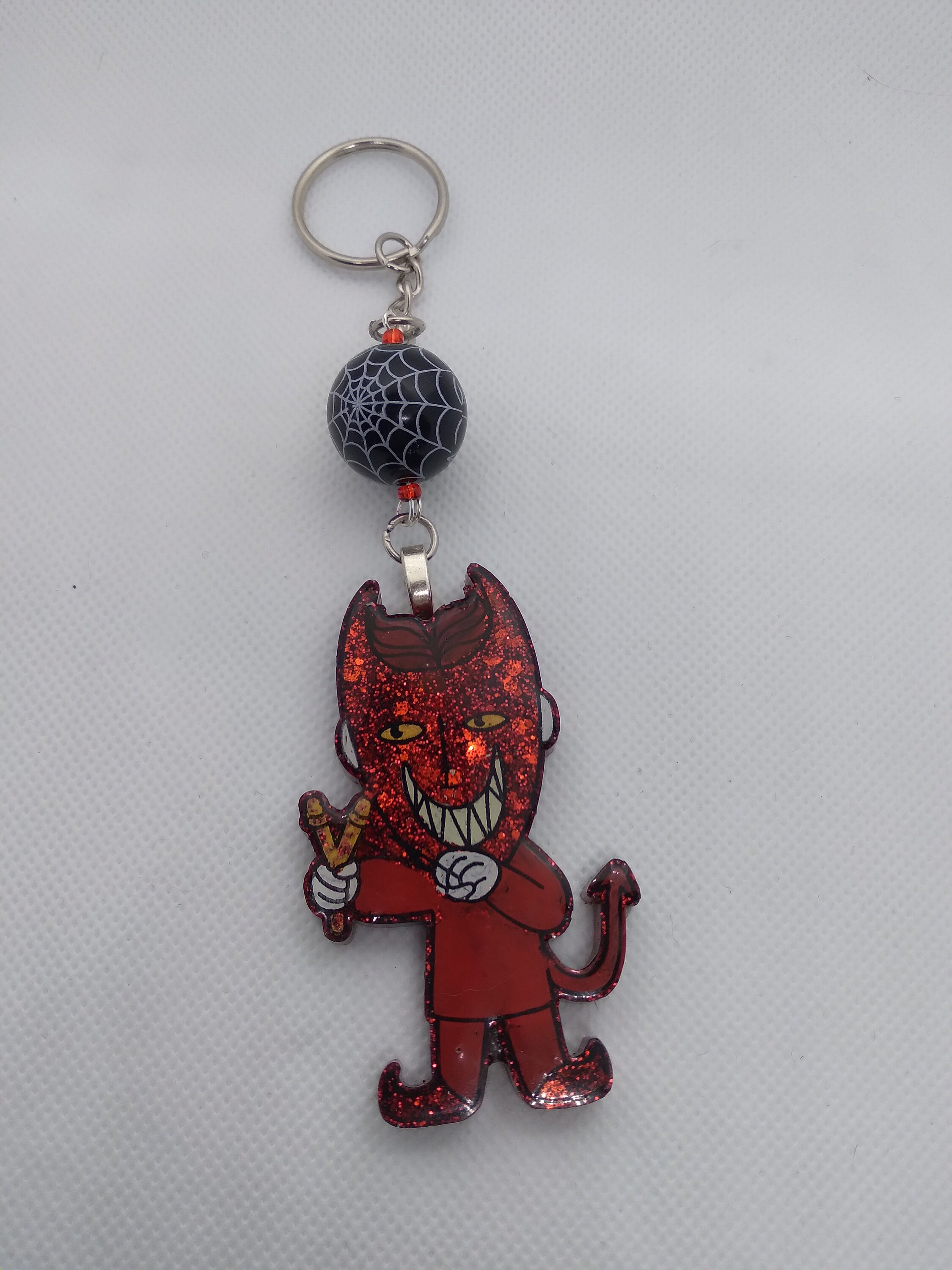 Costumed Devil Boy Keychain - Etsy