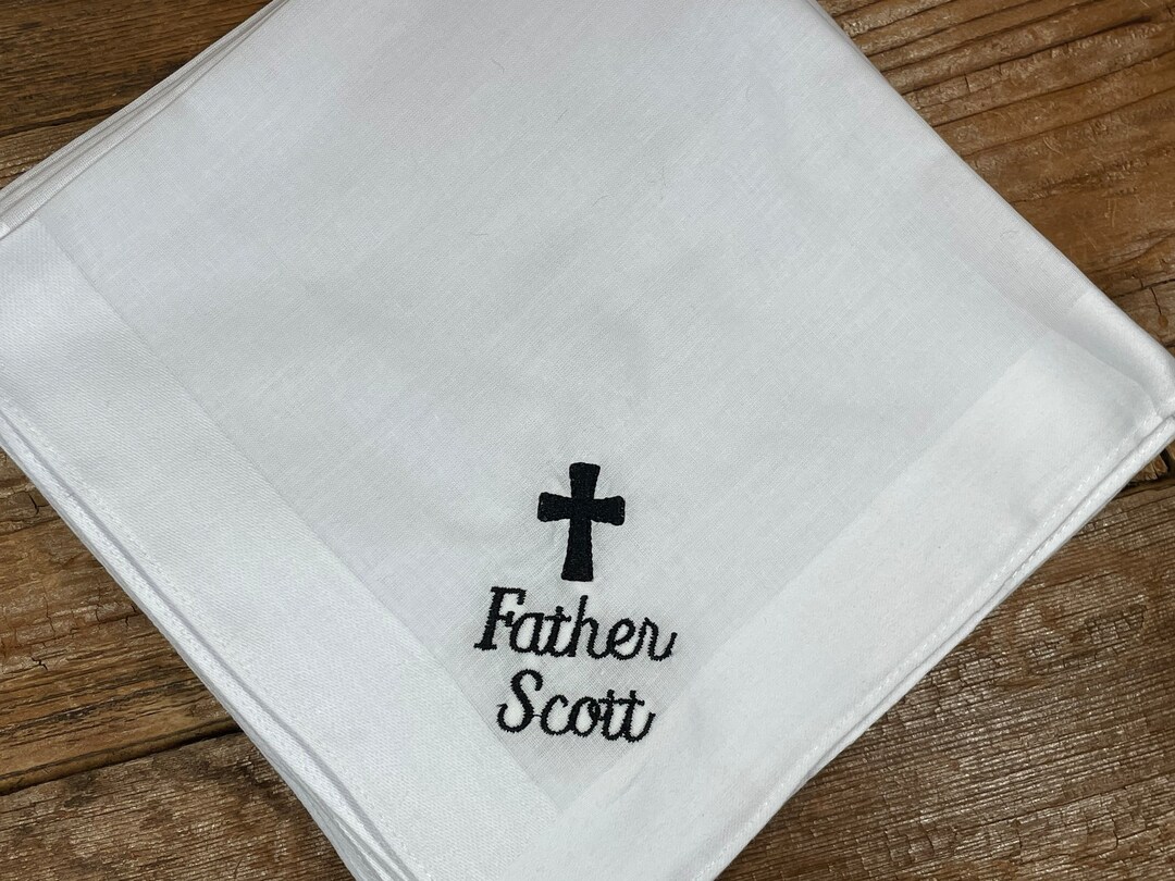 Set of Embroidered Handkerchiefs, Pastor’s Gift, Custom Colors ...