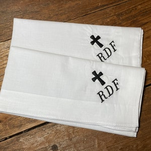 Set of Embroidered Handkerchiefs, Pastor’s Gift, Custom Colors ...