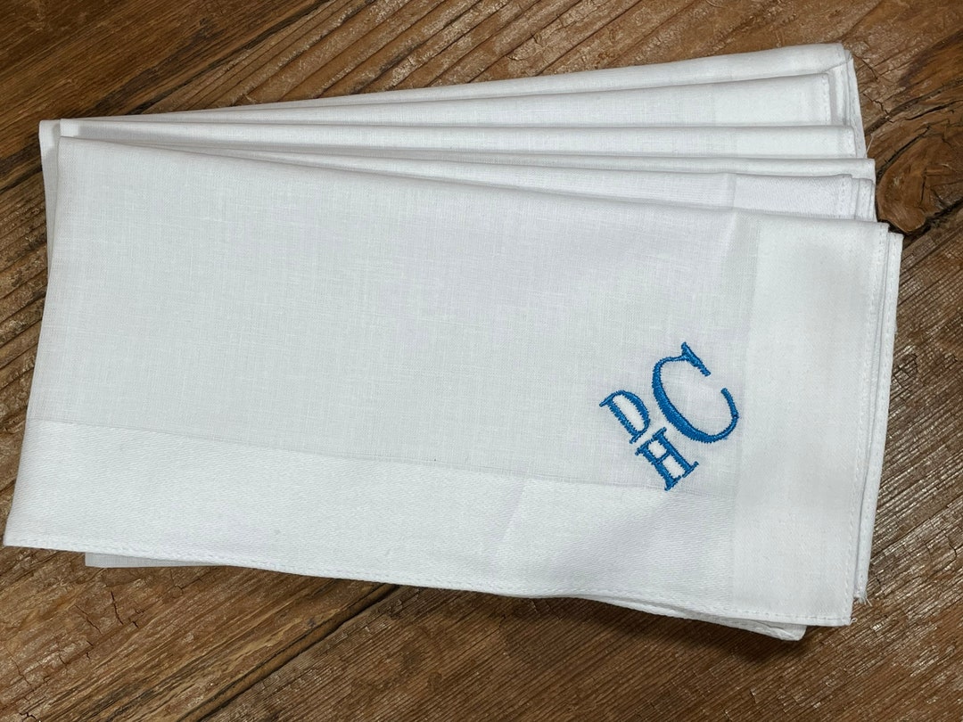 Handkerchiefs, Custom Colors, Initials, Monogrammed Hanky, Men's Hanky ...