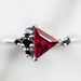 Triangle Ruby Ring Ruby Engagement Ring Genuine Natural Ruby | Etsy