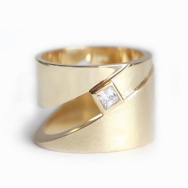 Wide Wedding Band - Etsy
