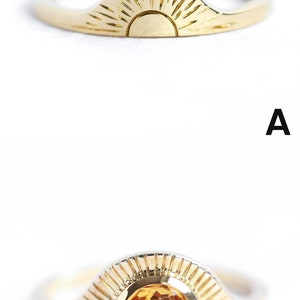 Unique Engagement Ring Set, Sunset Ring Set, Sunstone, Sapphire ...