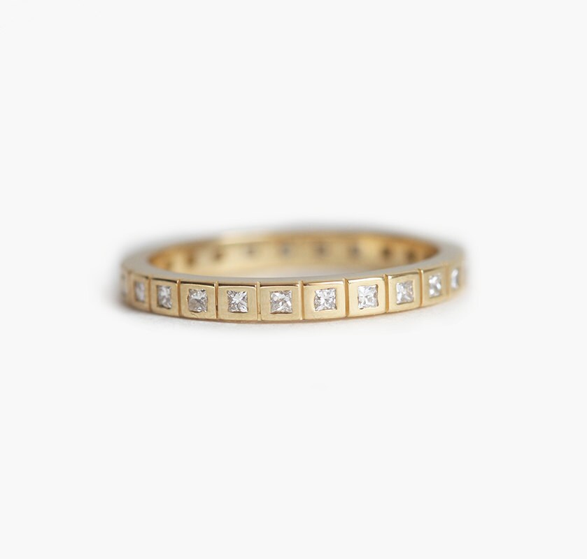 Diamond Eternity Ring Full Eternity Wedding Band in 18k Solid - Etsy