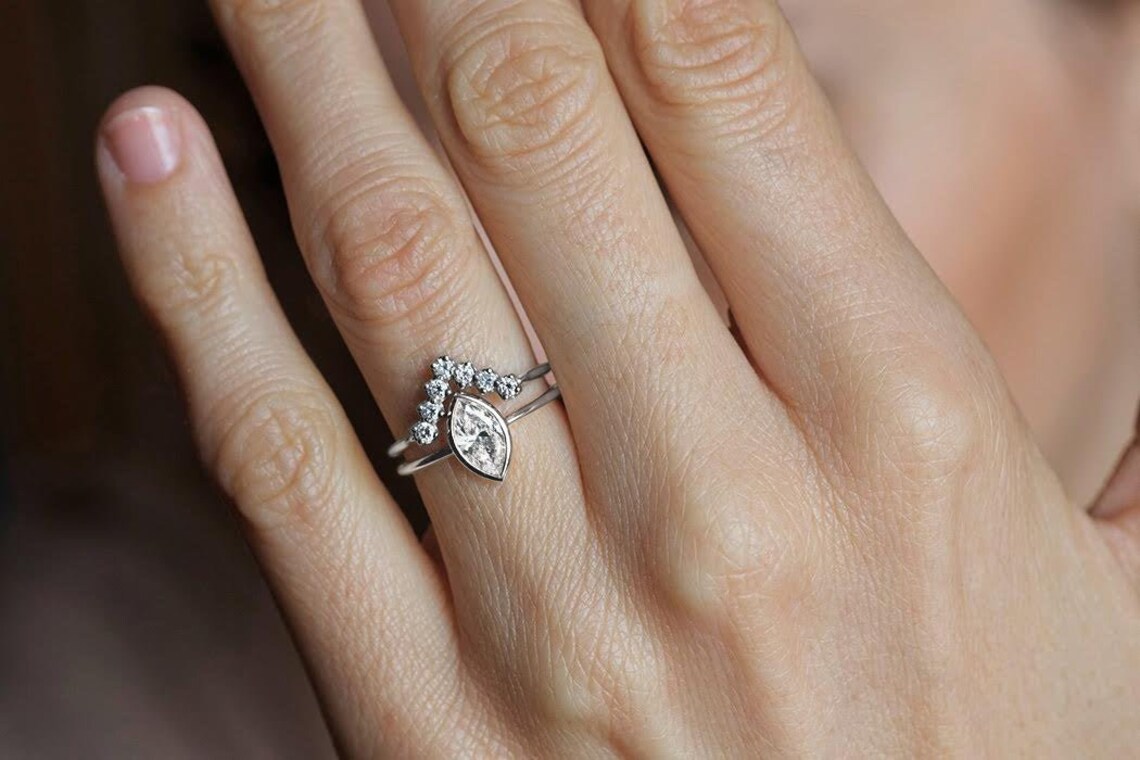 0.5ct Marquise Diamond Ring Marquise Solitaire Ring Marquise - Etsy