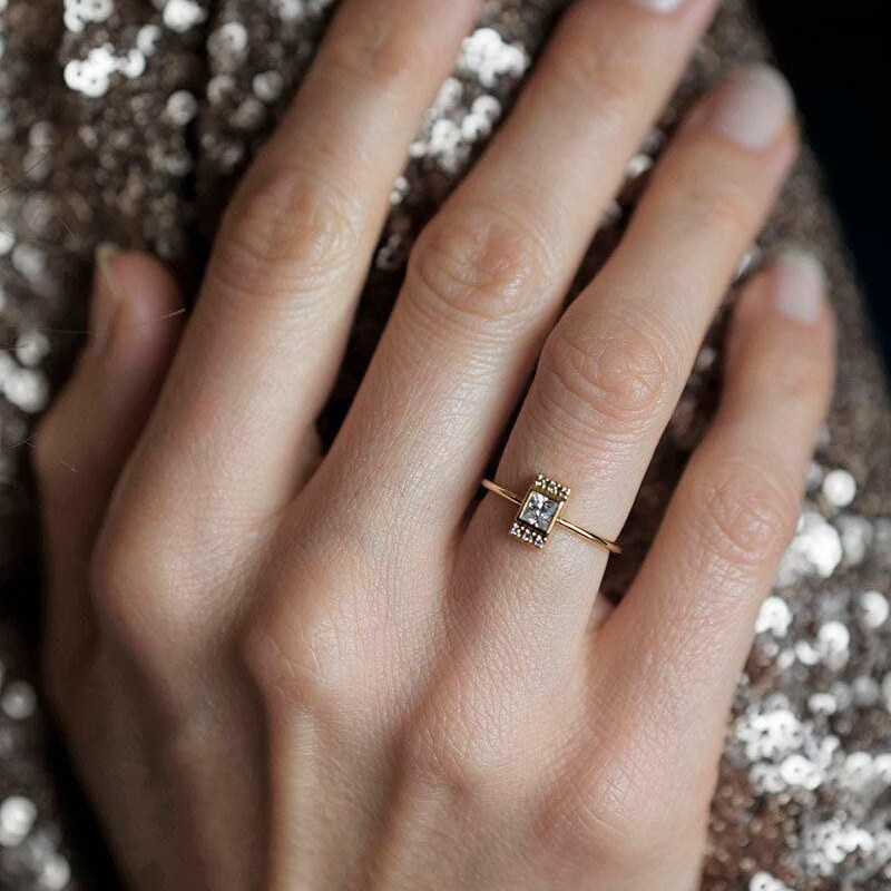 Tiny Engagement Ring - Etsy