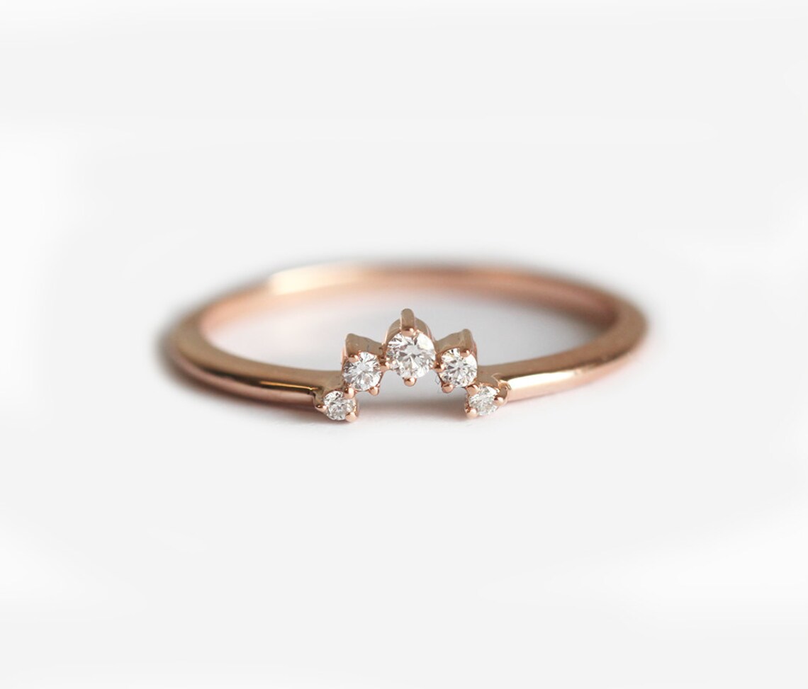 Nesting Diamond Ring Matching Diamond Wedding Band Five - Etsy