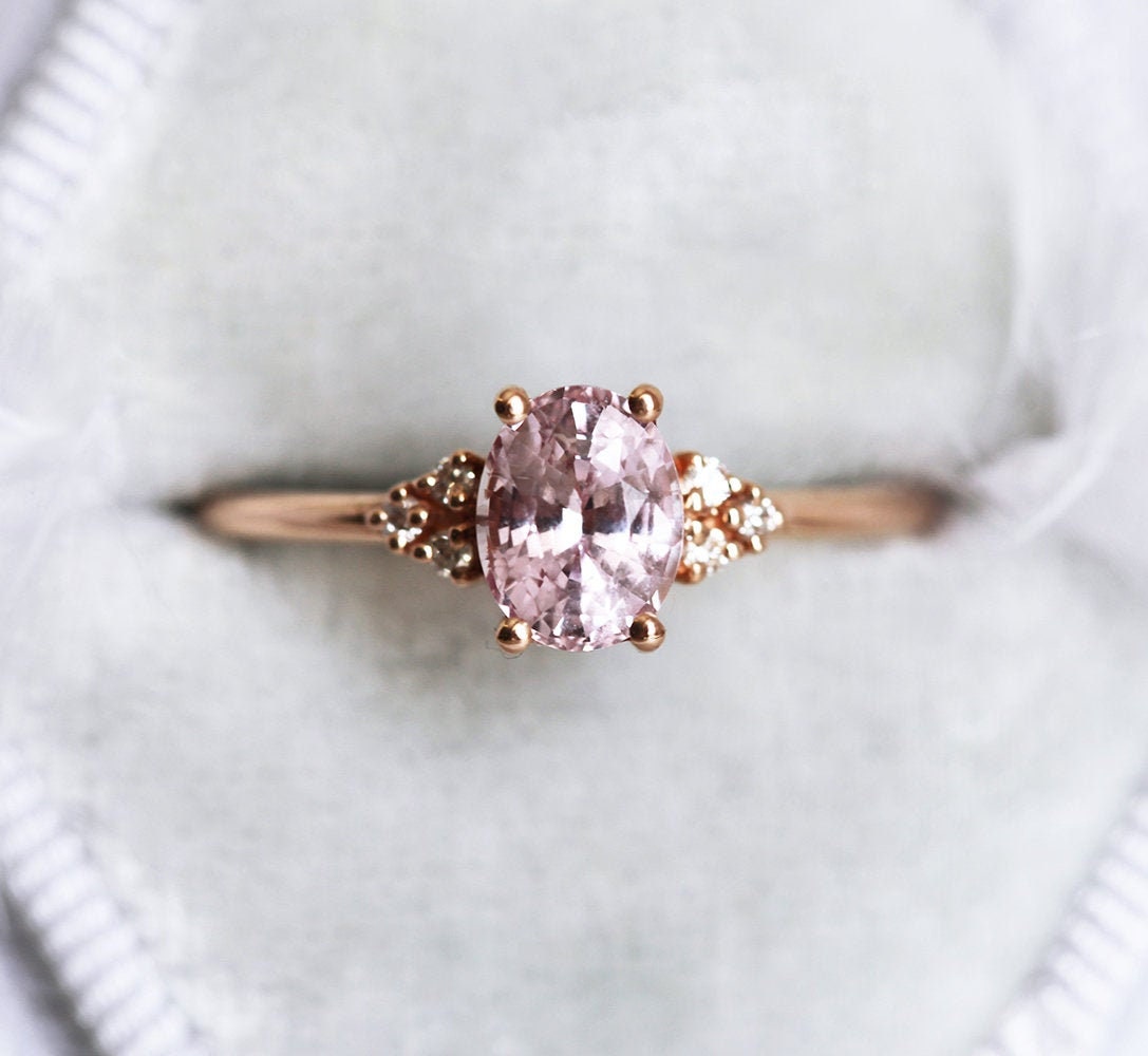 Pink Sapphire Rose Gold Engagement Rings
