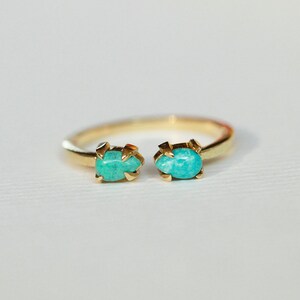 Pear Turquoise Ring Ring With Turquoise Open Gold Band - Etsy