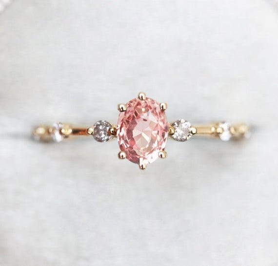 Peach pink sapphire store
