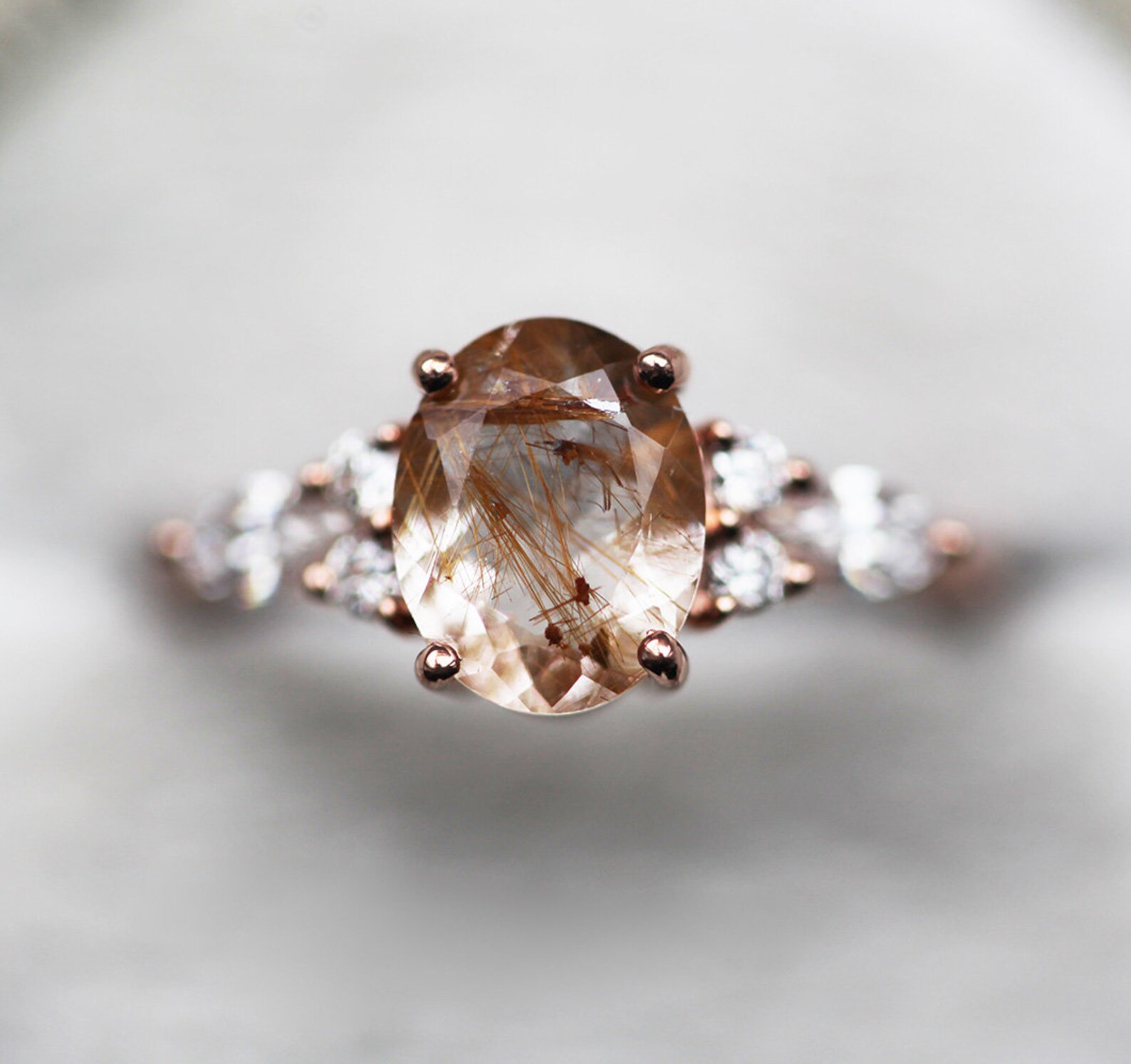 Golden Bronze Rutile Quartz Ring Golden Rutile Quartz Ring - Etsy