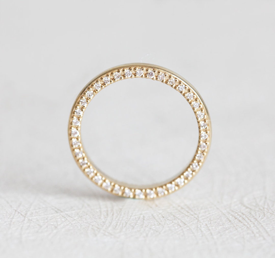 Double Side Eternity Band, Full Eternity Diamond Ring, Unique Eternity ...