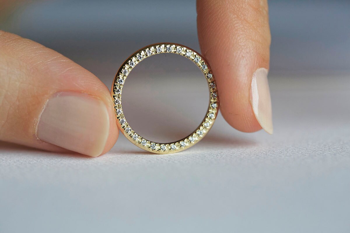 Double Side Eternity Band Full Eternity Diamond Ring Unique | Etsy