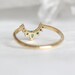 Diamond Nesting Band in 14k Solid Gold With Prong Set Round & Pear ...