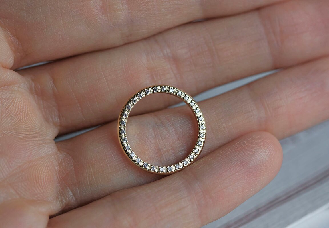Double Side Eternity Band Full Eternity Diamond Ring Unique - Etsy