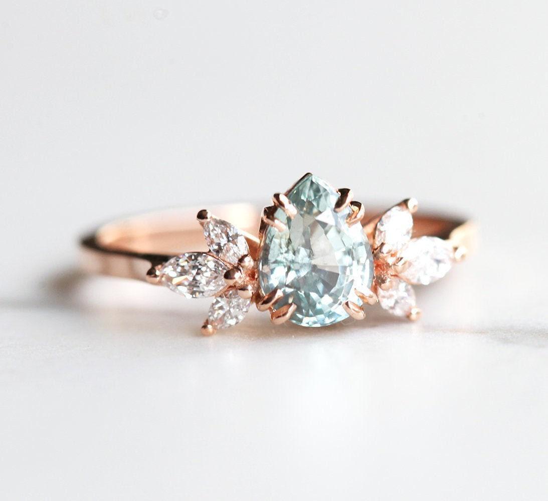 Mint sapphire engagement ring store