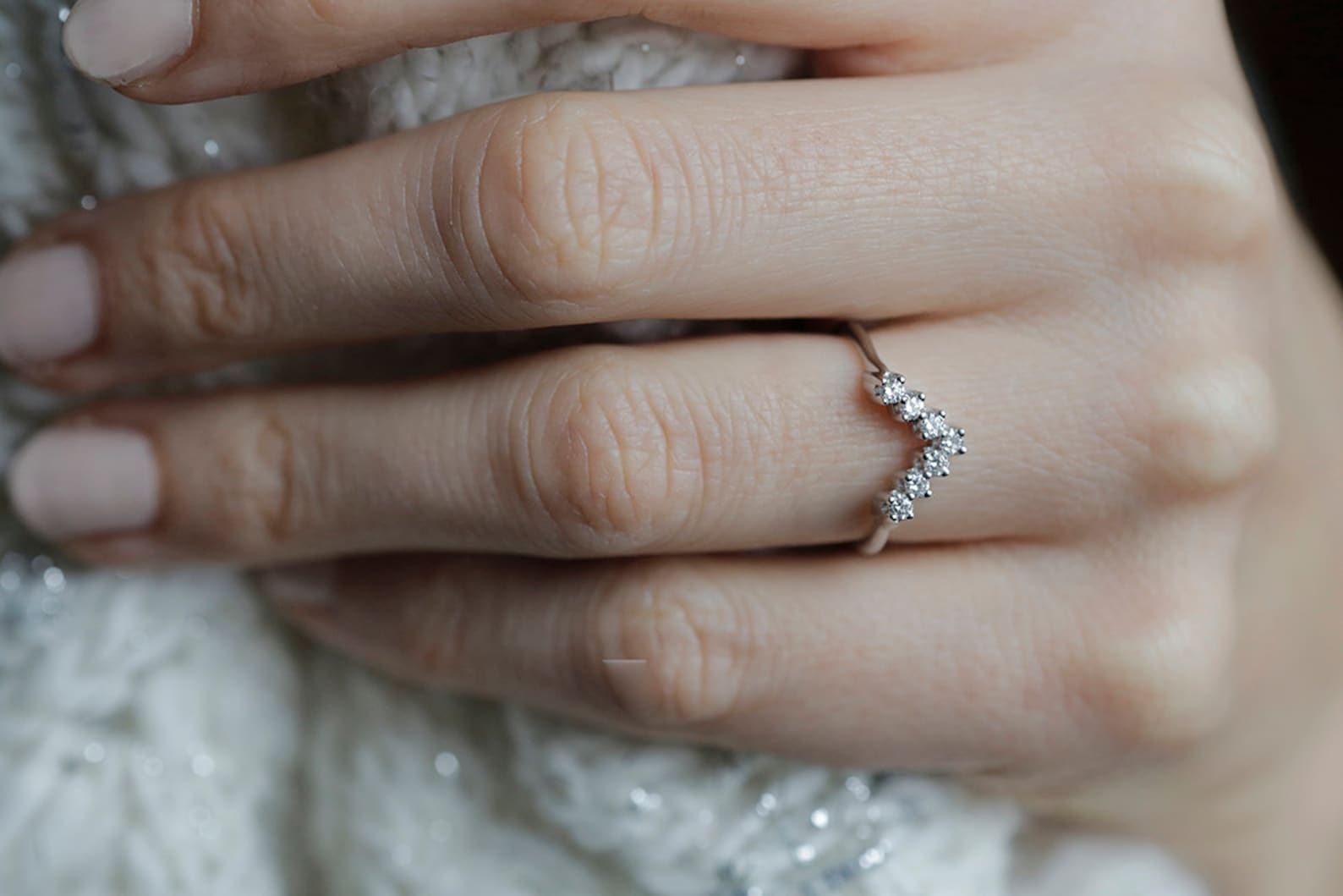 Modern Chevron Diamond Band Women's Wedding Ring Diamond - Etsy