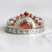 Unique Engagement Ring Set, Sunset Ring Set, Sunstone, Sapphire ...