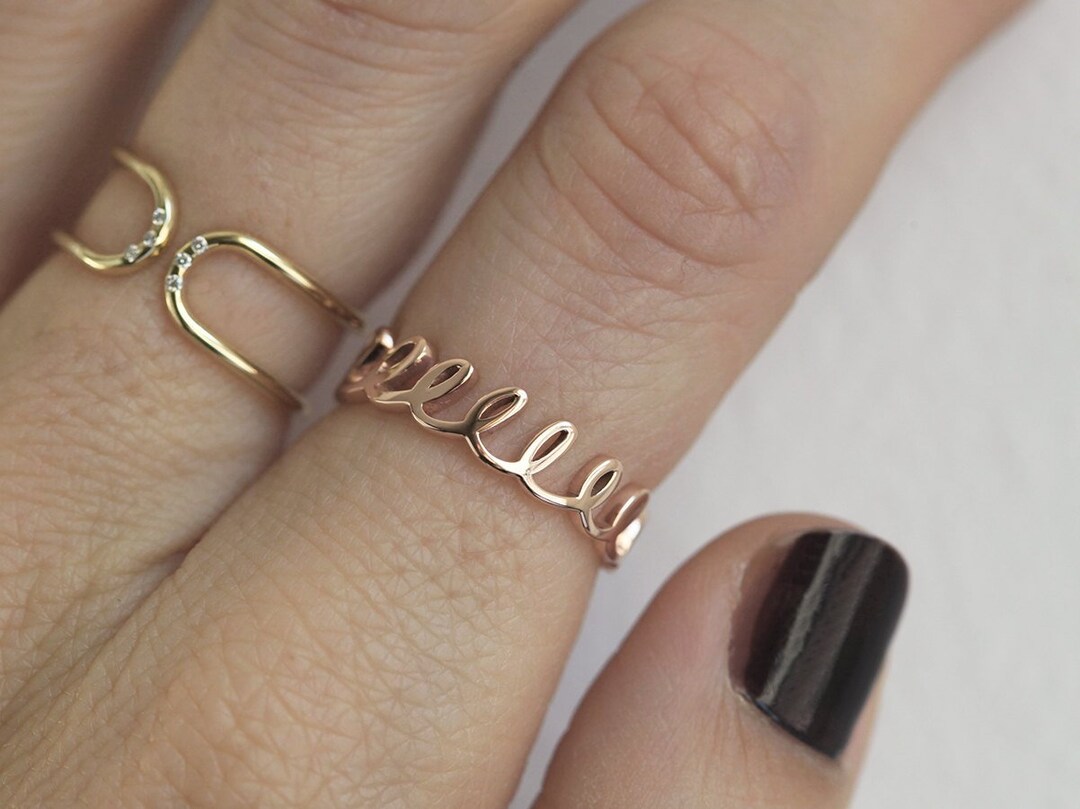 Loop Ring, 14k or 18k Solid Gold Twisted Wedding Band - Etsy