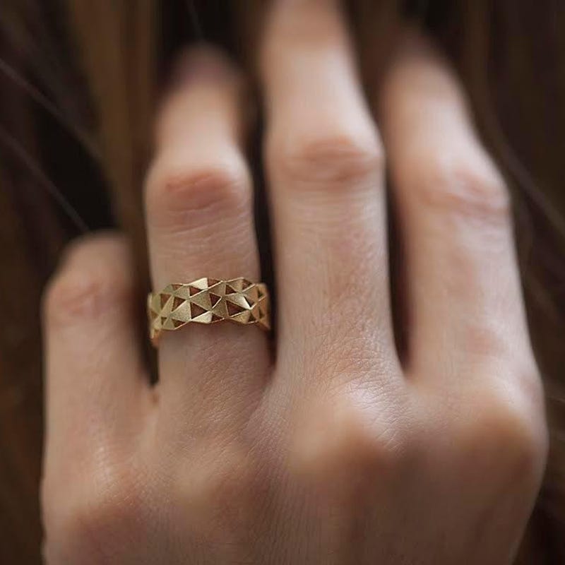Modern Gold Ring - Etsy