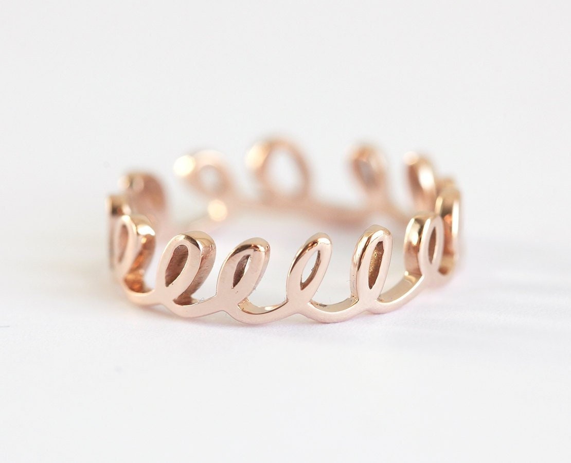 Twisted Wedding Band Loop Ring in 14k or 18k Solid Gold - Etsy UK