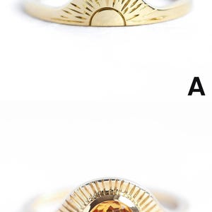 Unique Engagement Ring Set, Sunset Ring Set, Sunstone, Sapphire ...