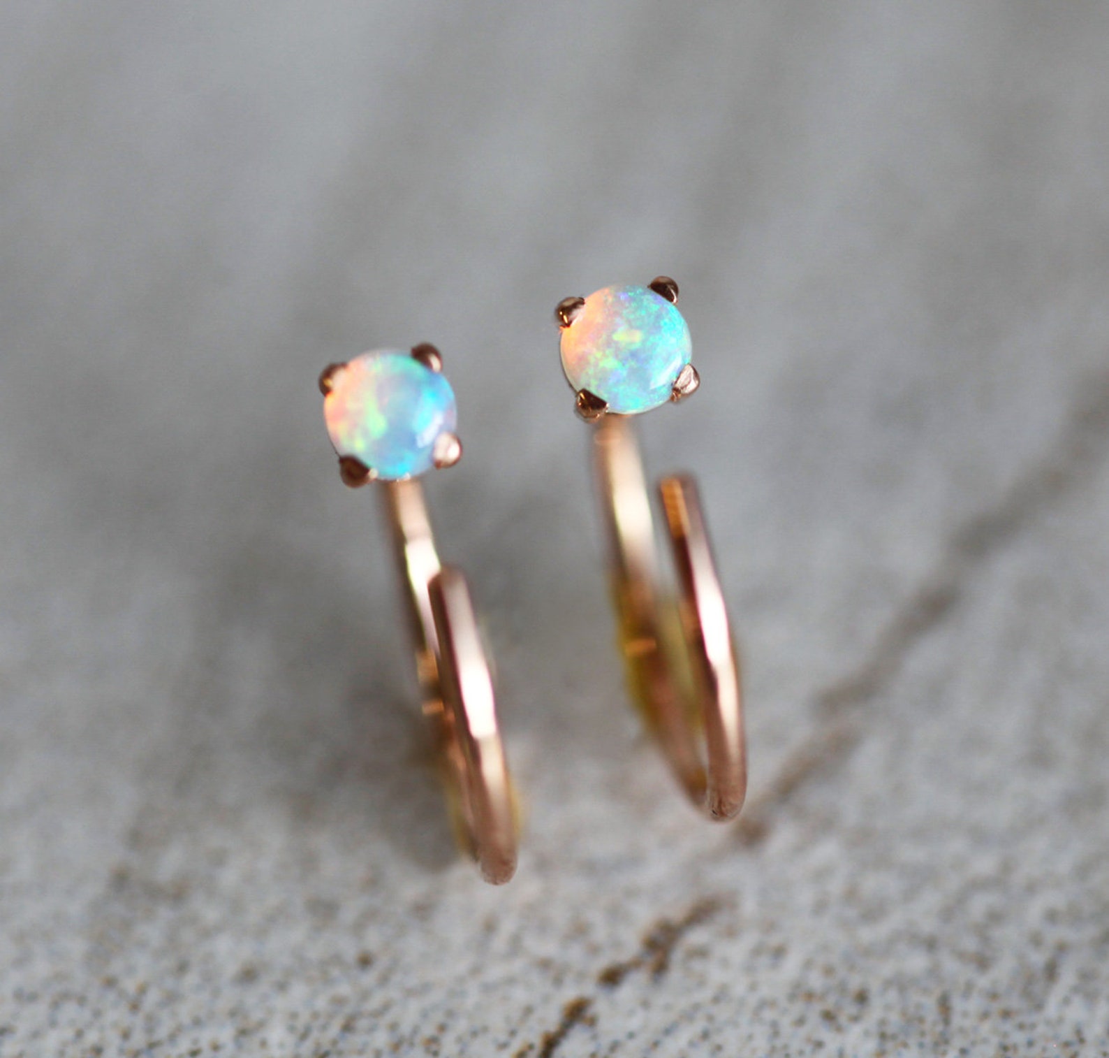 Opal Ear Pin Opal Ear Jacket Austalian Opal Earrings | Etsy