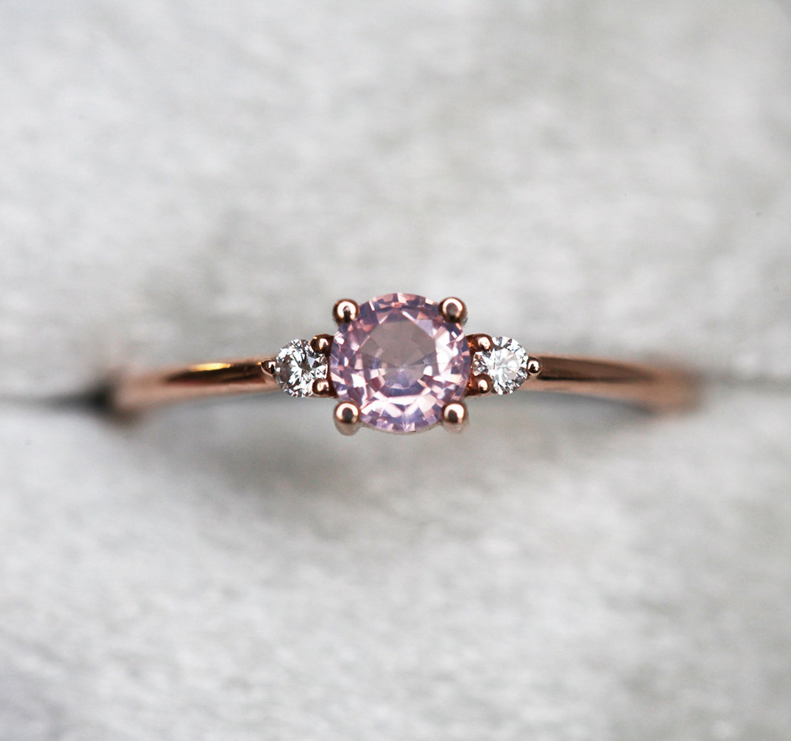 Pink Lavender Sapphire Ring Lavender Sapphire Engagement - Etsy