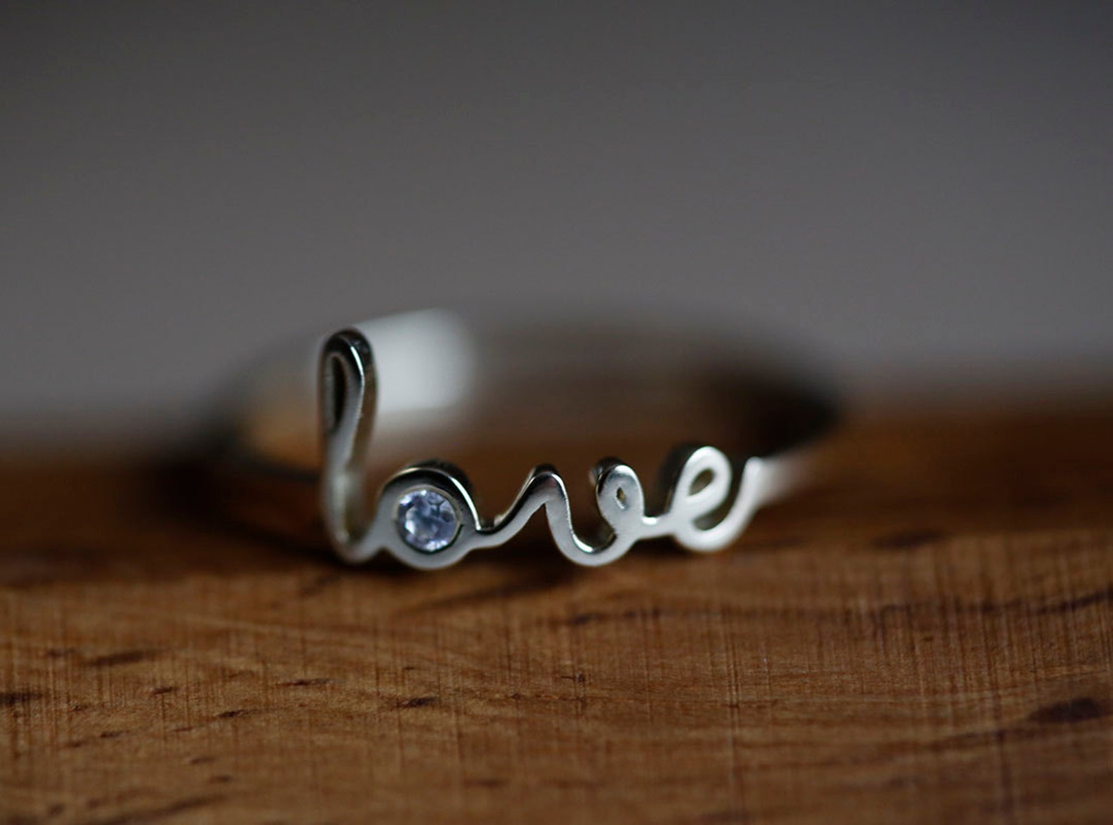 Gold Love Ring Diamond Name Ring Rose Gold Ring Custom | Etsy