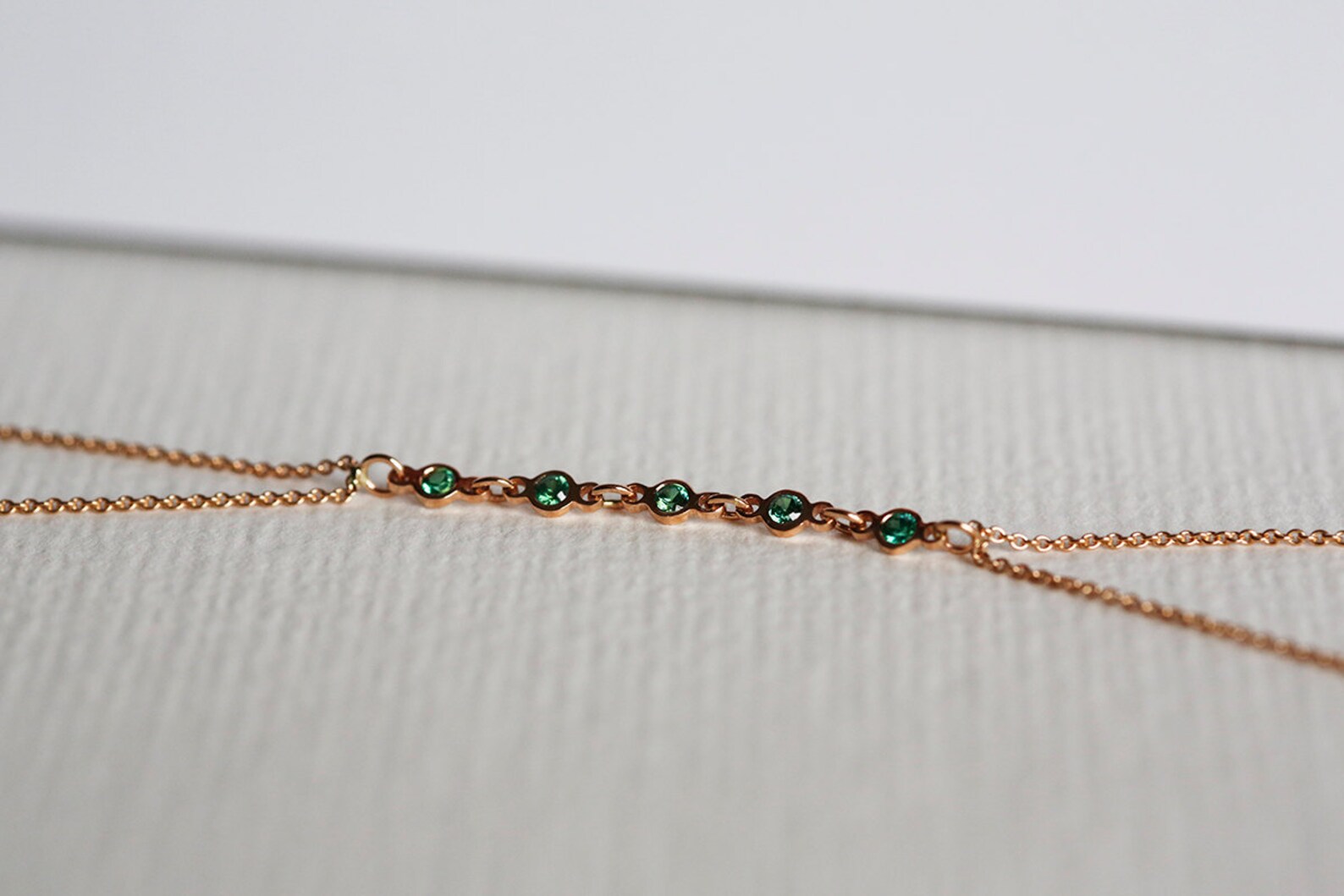 Solid Gold Body Chain 14k Gold Body Necklace Gemstone | Etsy