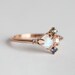 Trillion Moonstone Ring Unique Cluster Engagement Ring - Etsy