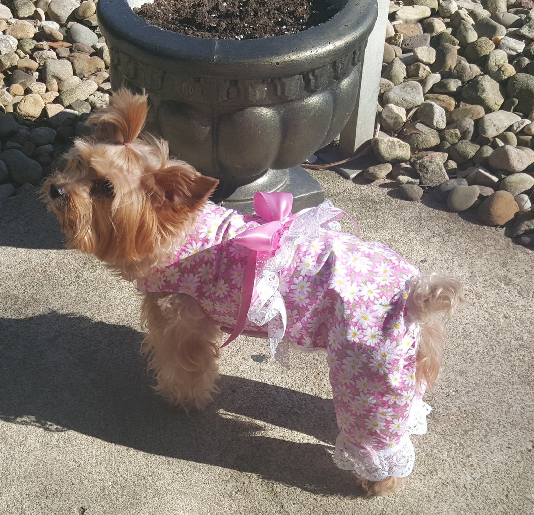 Dog Clothing, Dog Dress, Pet Clothing, Pet Dress, Custom Sizes Pink ...