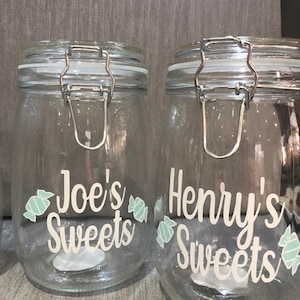 Personalised Sweet Jar - Add Your Own Name - Message , Sweets/candy ...