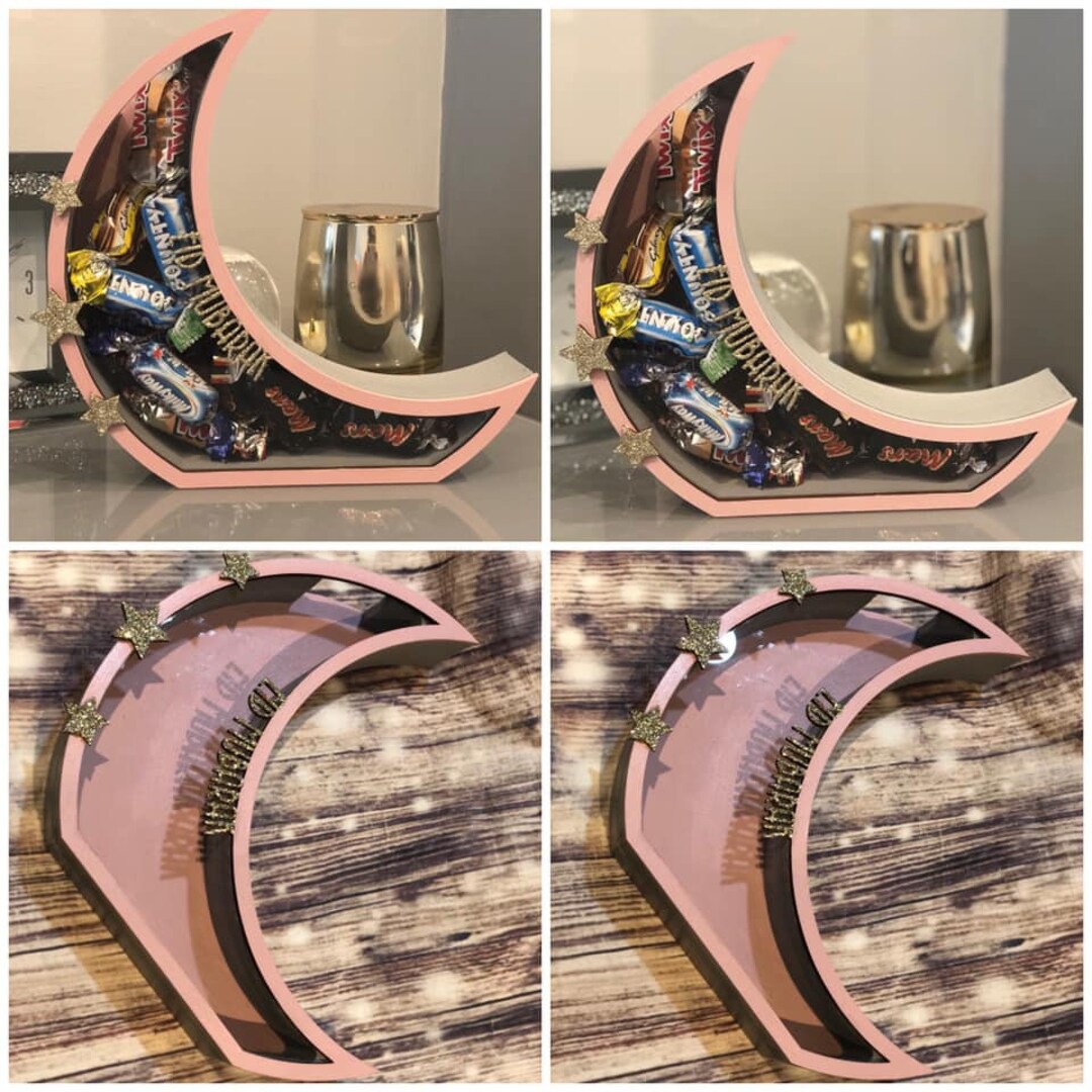 Moon Fillable Chocolate Box Eid Chocolate Box Moon Box - Etsy
