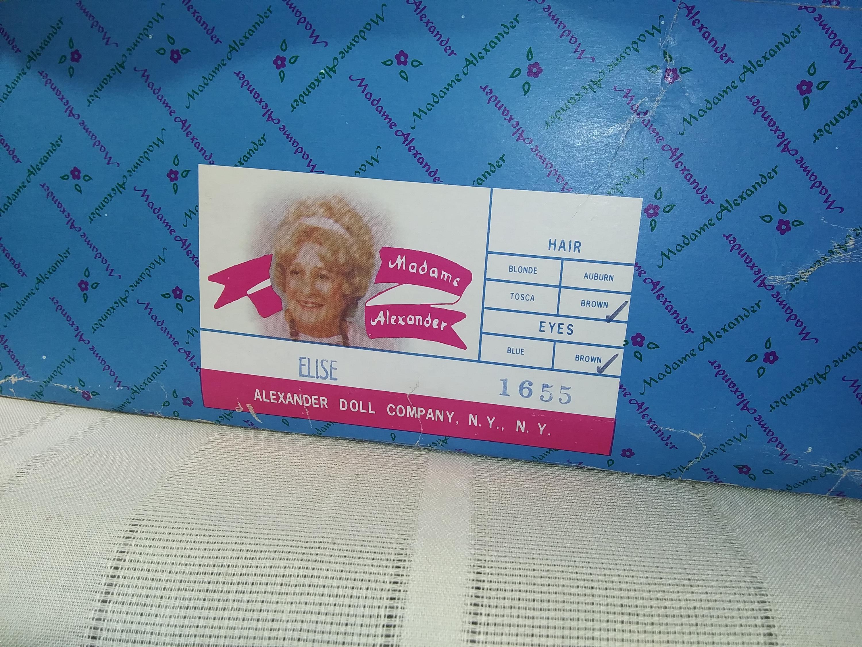 Beautiful Vintage Madame Alexander Elise Bridesmaid Doll, New in Box ...
