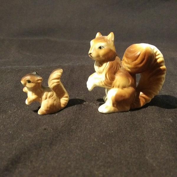 Porcelain Squirrel Figurines - Etsy