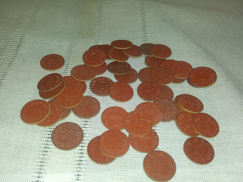 Lot of 50 World War II Red Food Tokens. WW2. Free Shipping - Etsy