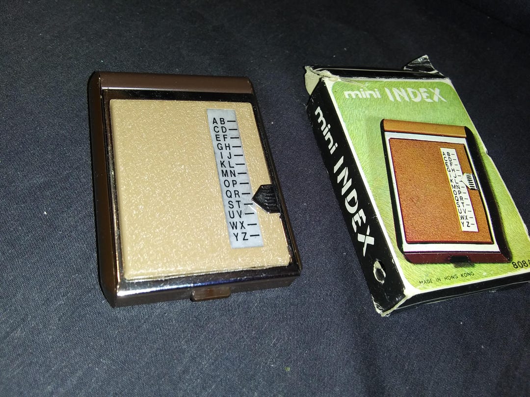 Vintage 1970's Mini Index in Original Box, Unused. Pocket Address ...