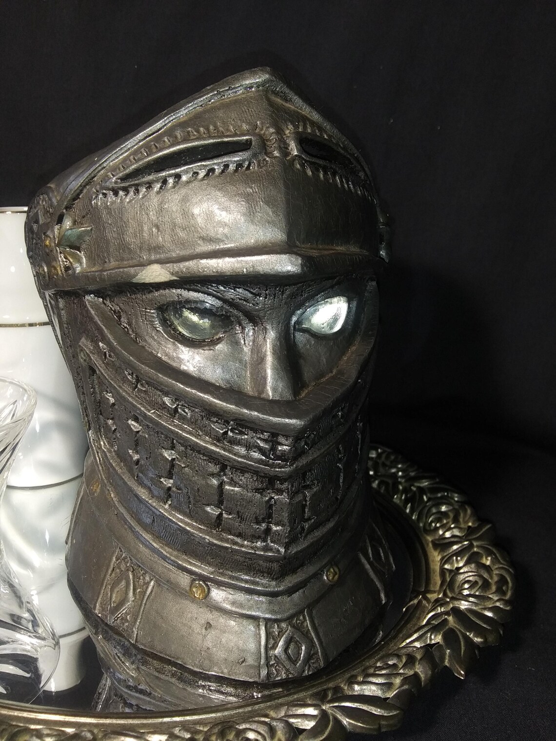 Rare "matchless Grove" 1980's Ceramic Candle Holder. Medieval Knight's ...
