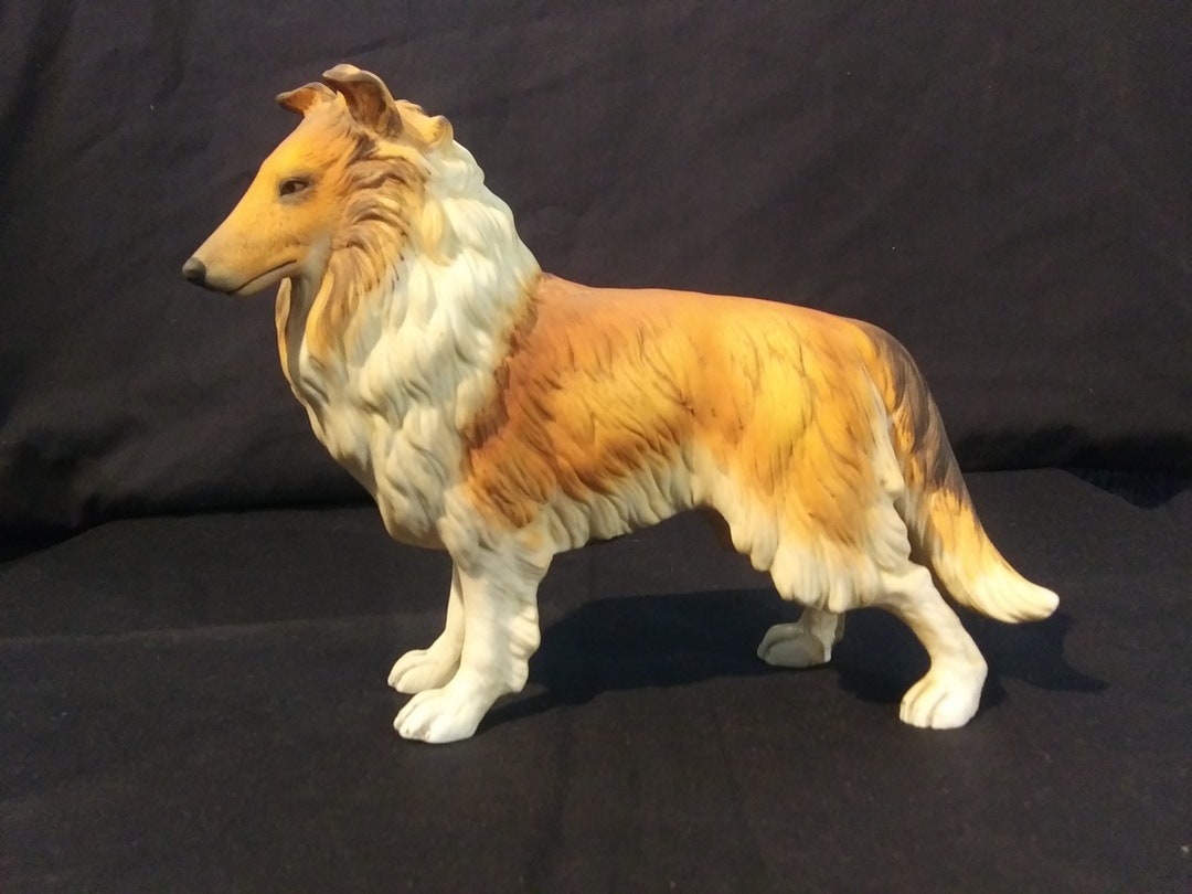 Andrea Sadek Porcelain Collie Dog Figurine. Made in Japan. 6.5 Inches ...