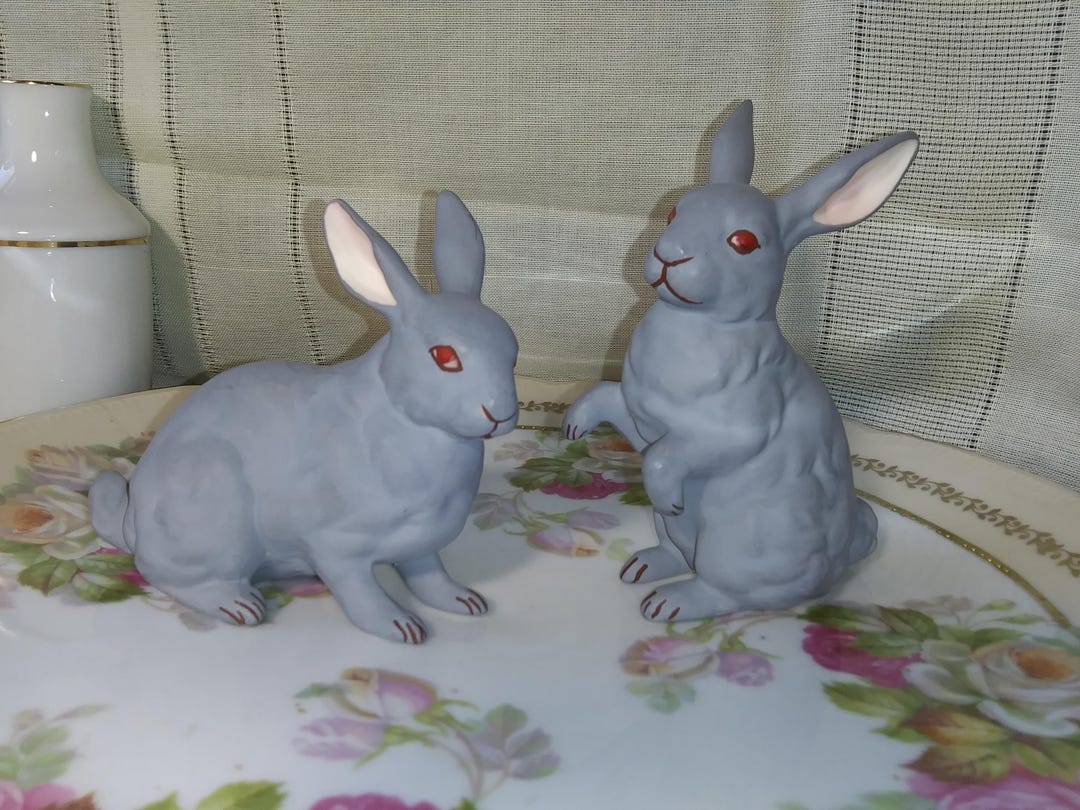 Pair of 2 Lefton H880 Bunny Rabbit Porcelain Figurines. After Market ...