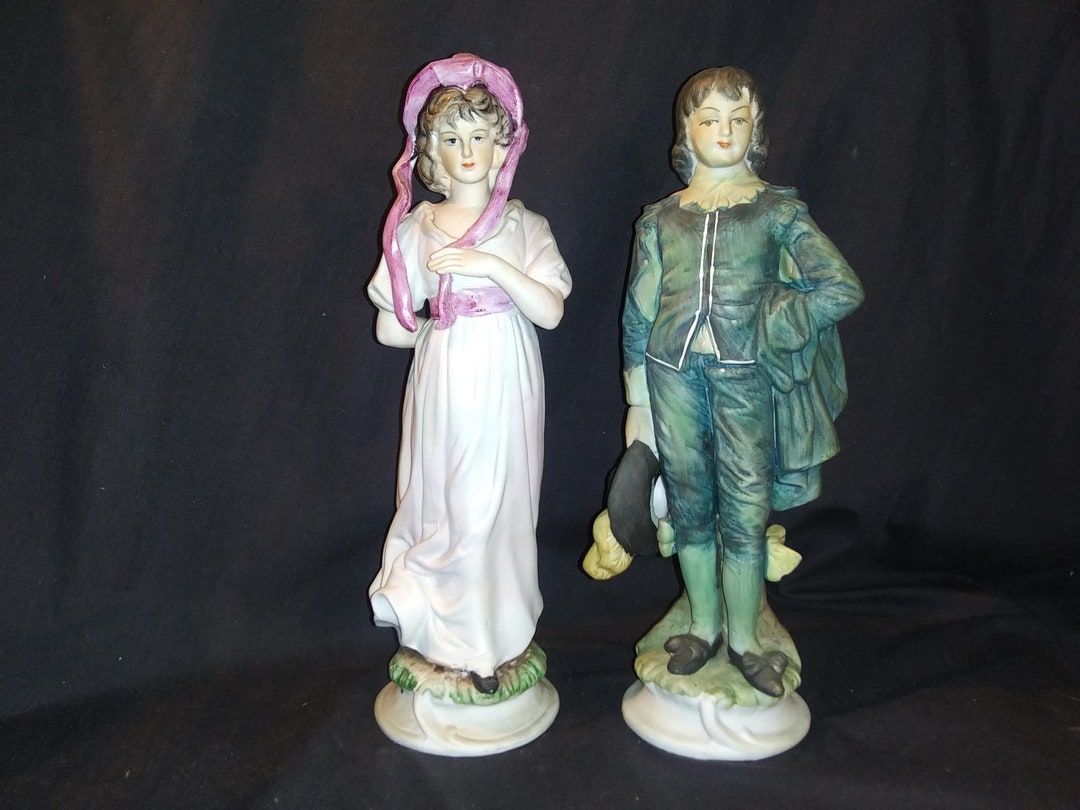 Porcelain Figurines of Pinky and the Blue Boy From the Famous Paintings ...