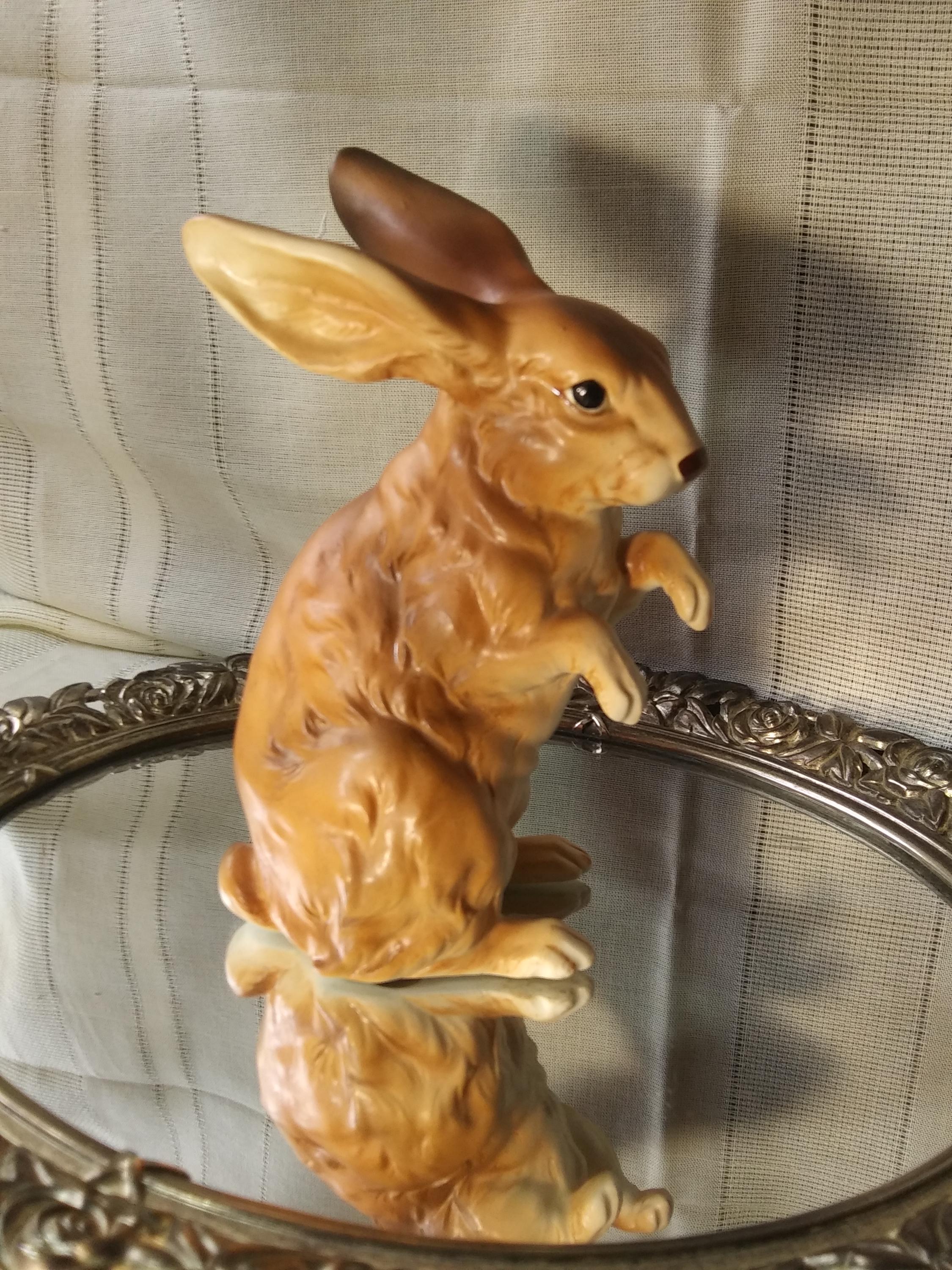 Vintage Lefton Brown Bunny Figurine, Taller 6 Inch Size. H6661. Great ...