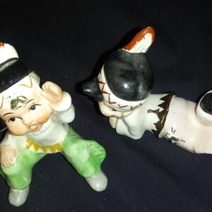 Vintage Pair of 2 Little Indians, Girl and Boy Native American ...