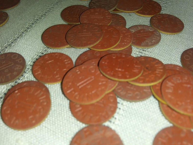 Lot of 50 World War II Red Food Tokens. WW2. Free Shipping - Etsy