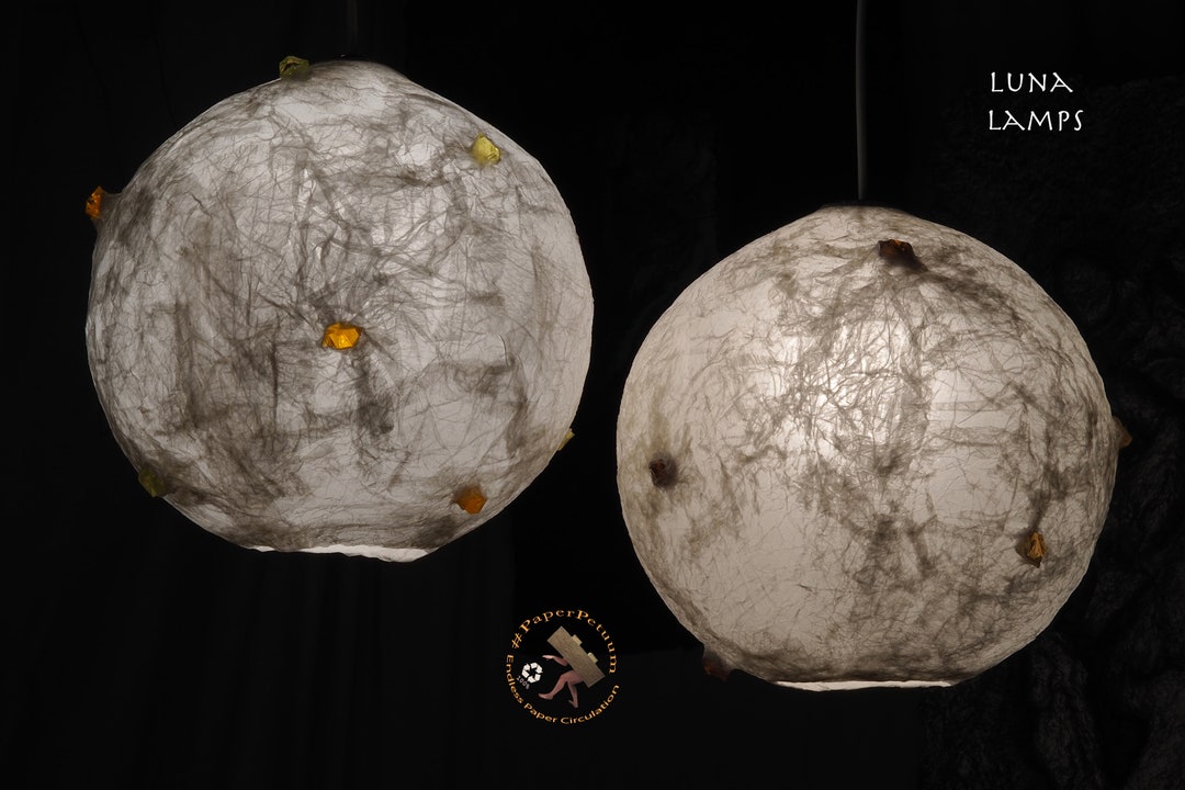 Moon Lamp - Semitransparent Spherical Paper Lampshade - Fi 31cm - Etsy