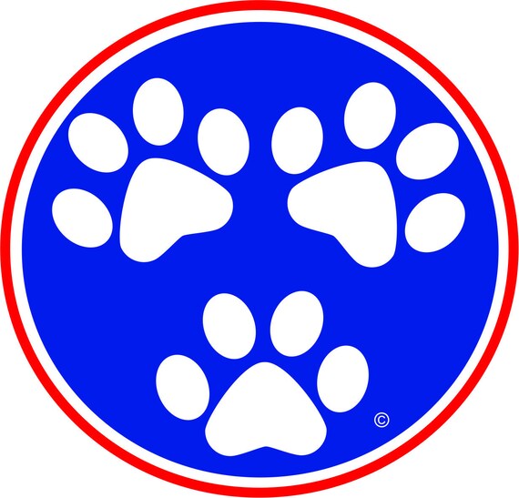 Tri-paw Magnet. Show the Love of Your Dog and the State of TN - Etsy